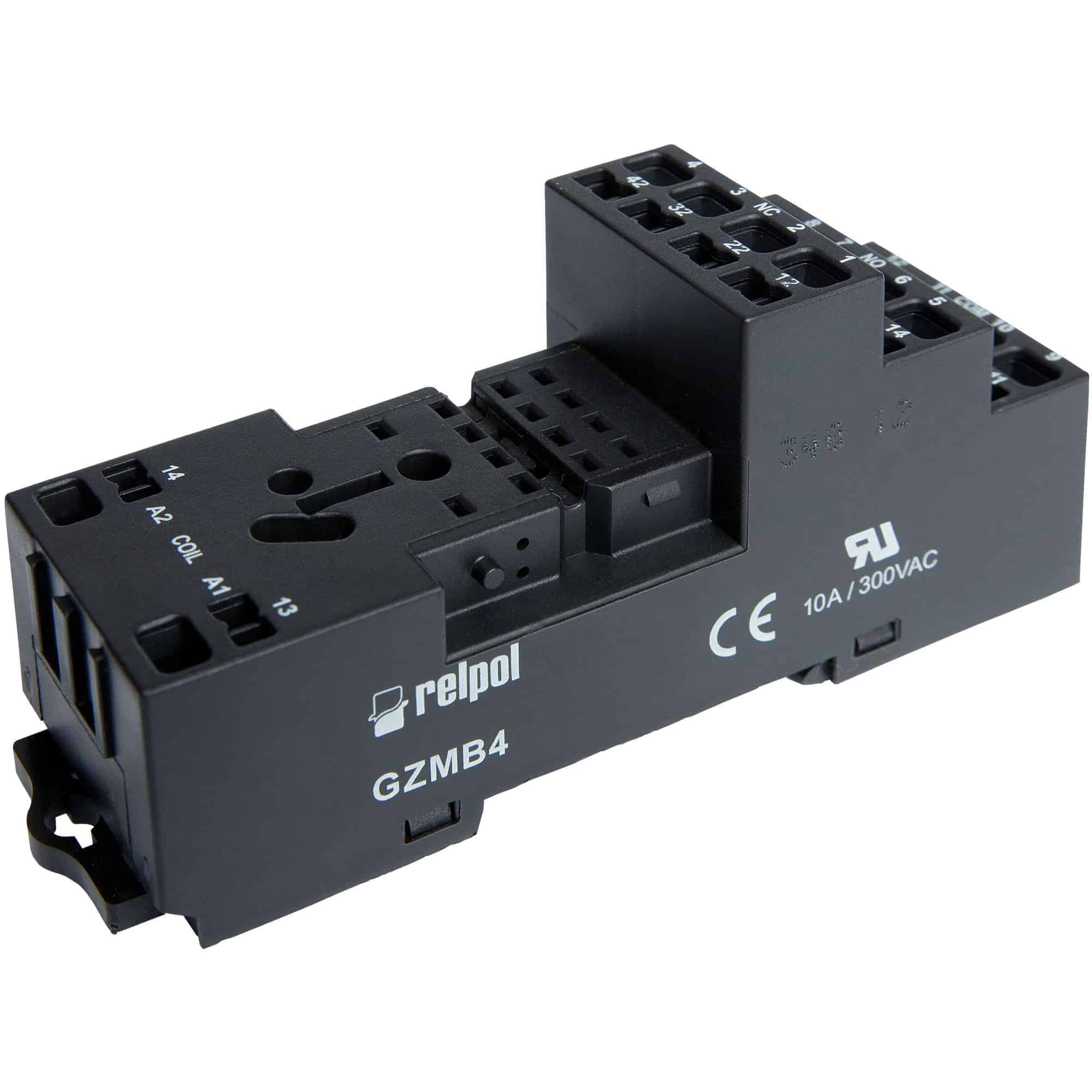 Soclu releu Relpol, intermediar 14 pini, pentru seria R4N, GZMB4 ...