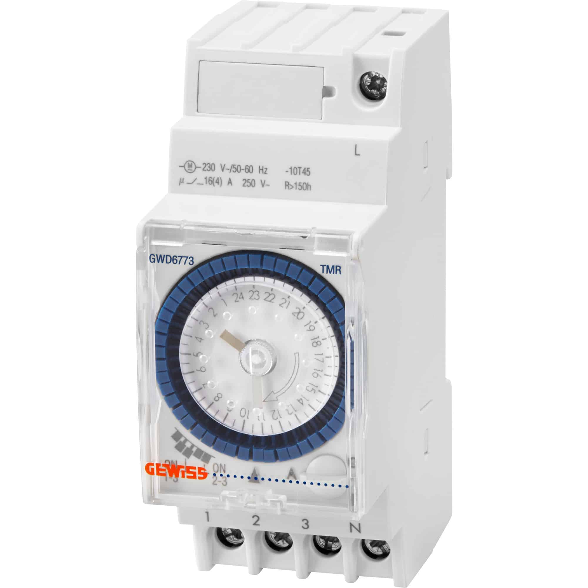 Ceas programabil analogic Gewiss, 2M, zilnic, 16A, 230VAC, 1CO, 30min ...