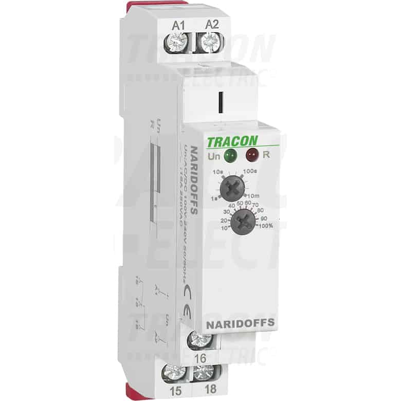 Releu de timp Tracon, multifunctional, 12-240VAC/VDC, cu revenire, 16A, 1ND, NARIDOFFS Electric Casa