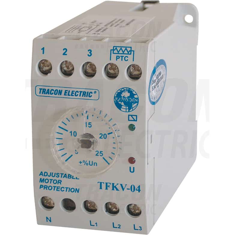 Releu Tracon, monitorizare tensiune, 3x230-400VAC, 5A, 1ND, TFKV-04 ...