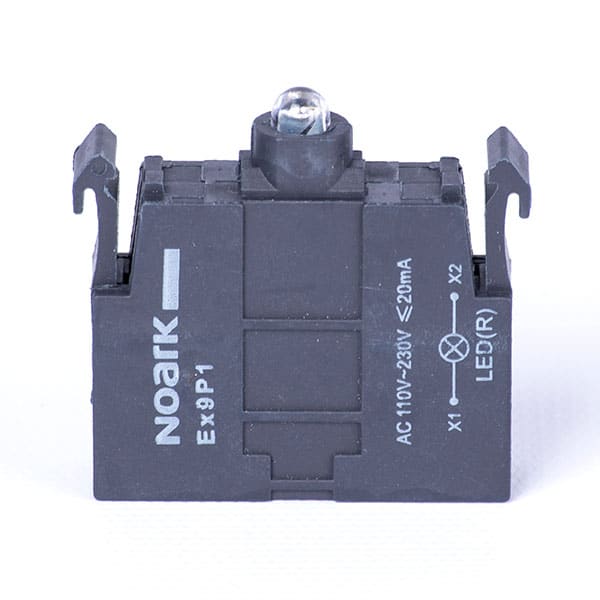 Soclu buton/selector/lampa semnalizare Noark, LED, alb, 110-230VAC, D22 ...
