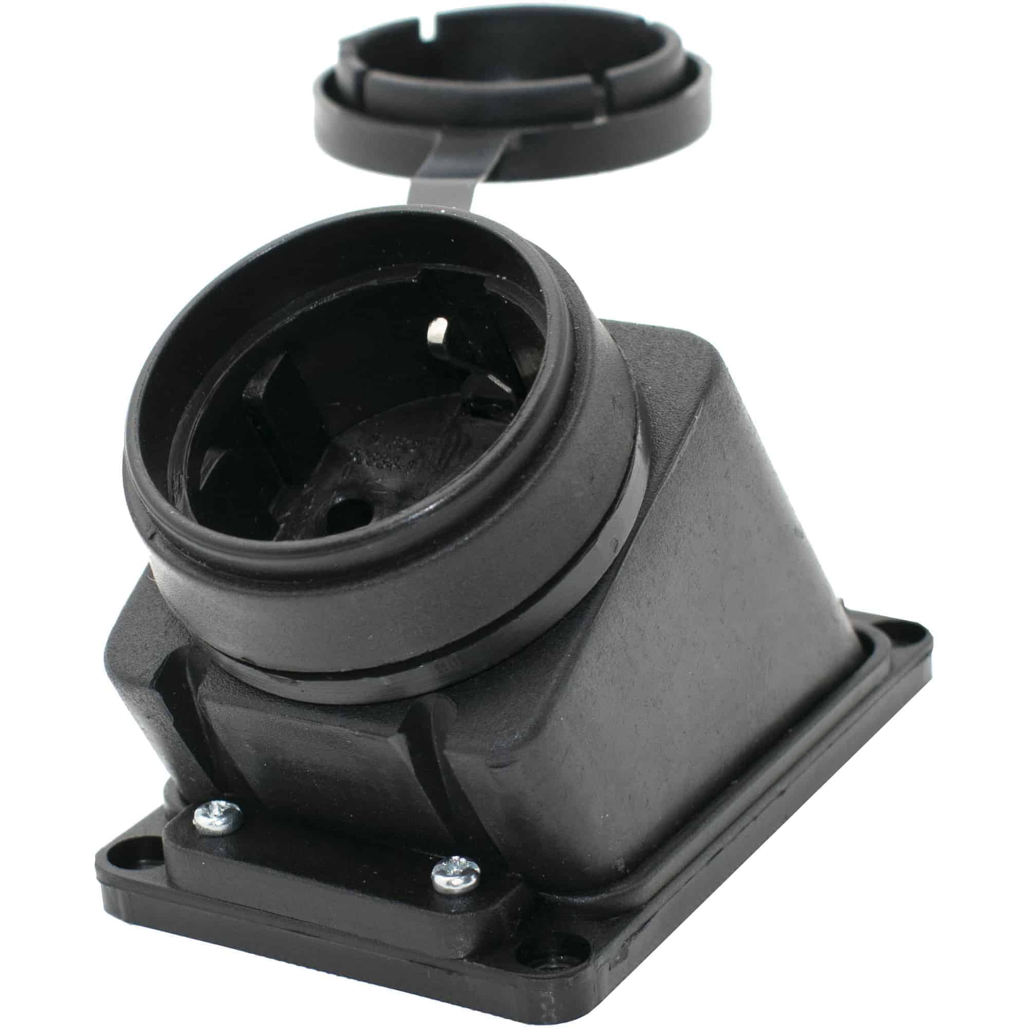 Priza mobila (Cupla) 16A, 2P+E, cu capac, negru, Comtec, MF0012-86220 ...