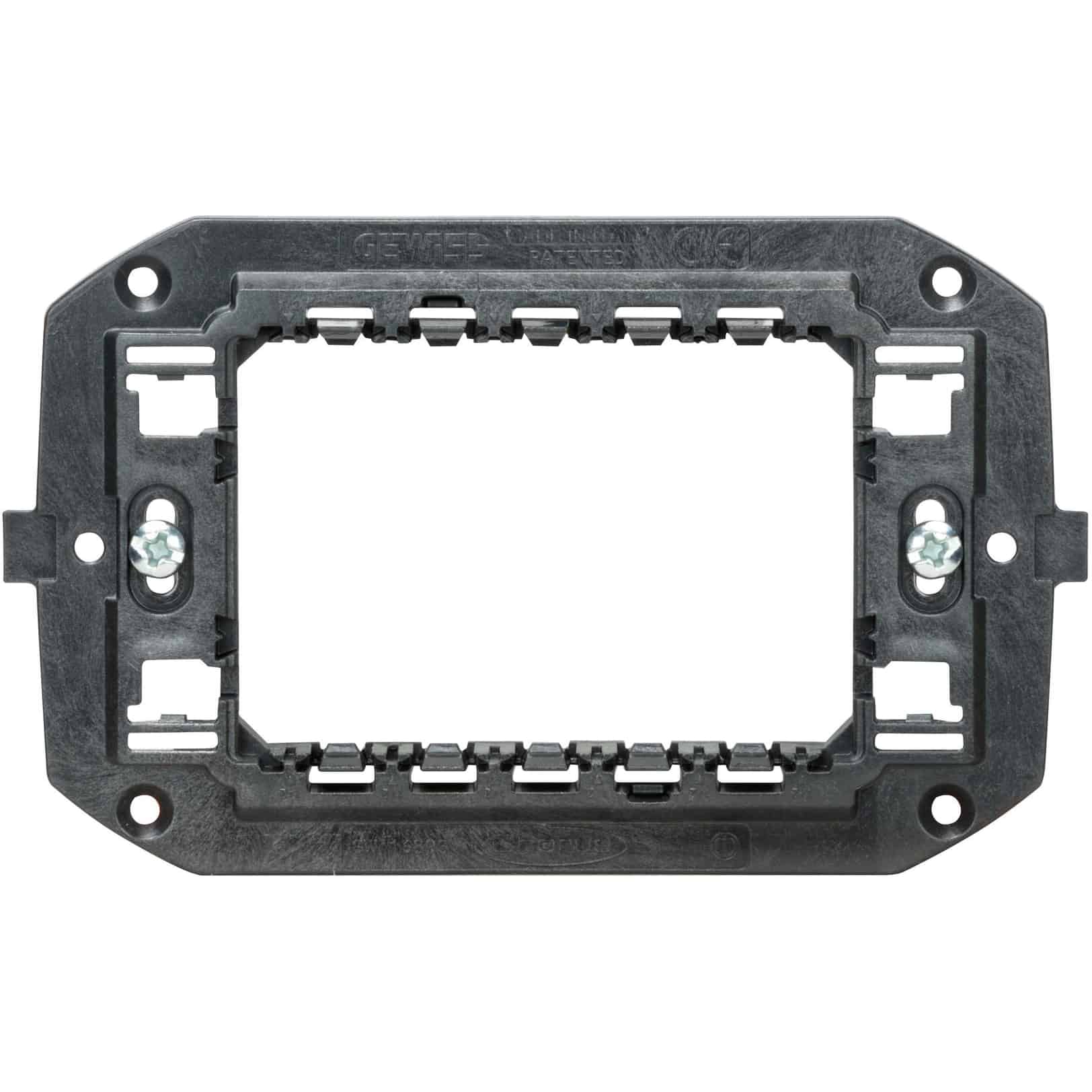 Rama de montaj Gewiss, cu suruburi, 3M, negru, Chorus, GW16803 Electric ...