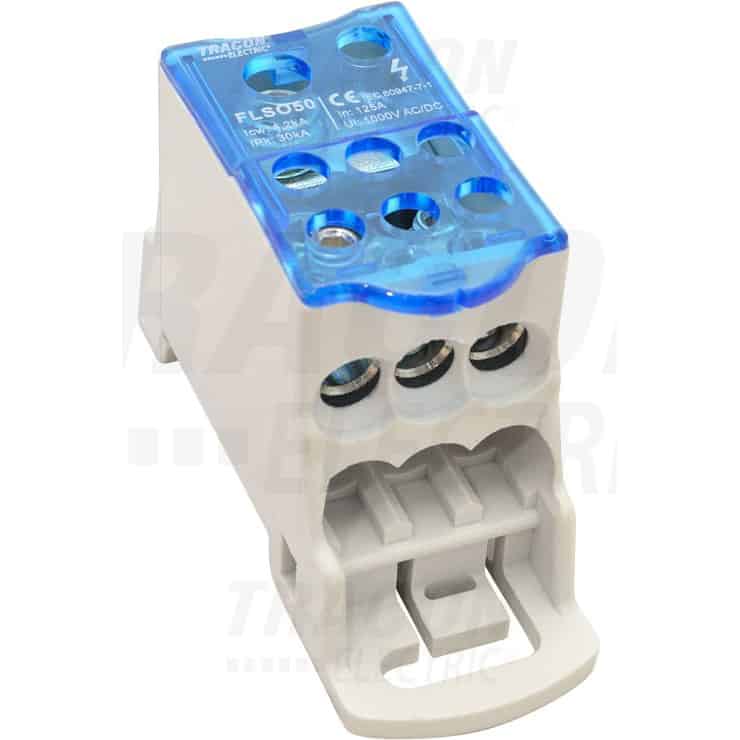 Clema de distributie monopolara Tracon, 1 bara x 6 poli, 125A, FLSO50 ...