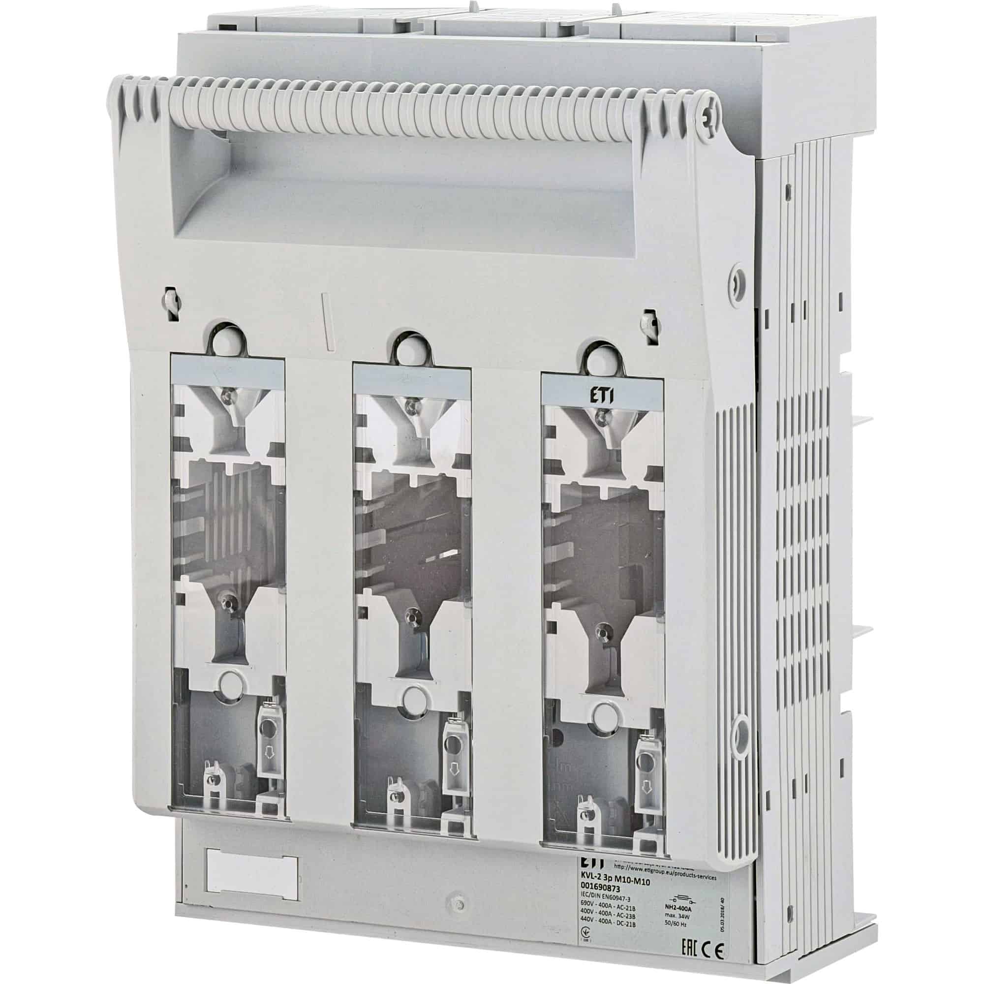 Separator MPR ETI, orizontal, 3P, M10, Gr.2, cu prindere pe placa de ...