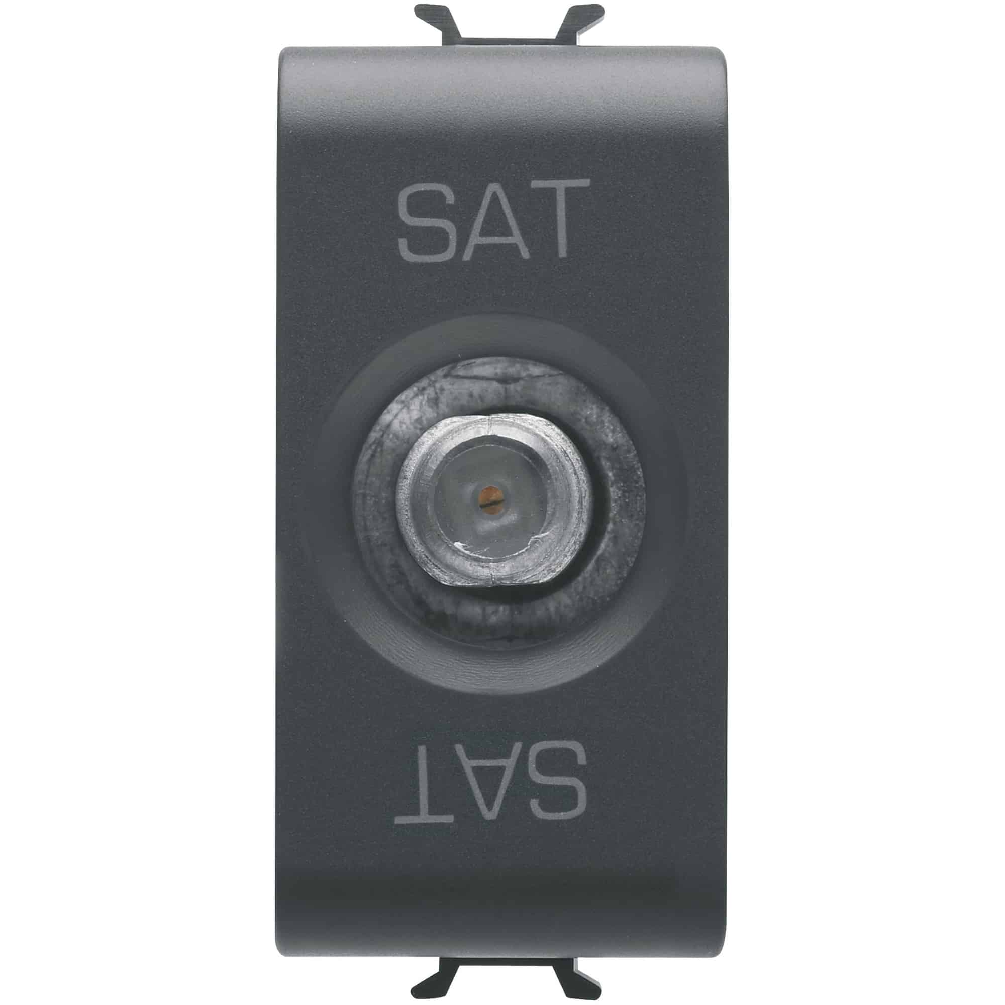 Priza modulara TV-SAT Gewiss, negru, 1M, Chorus Electric Casa