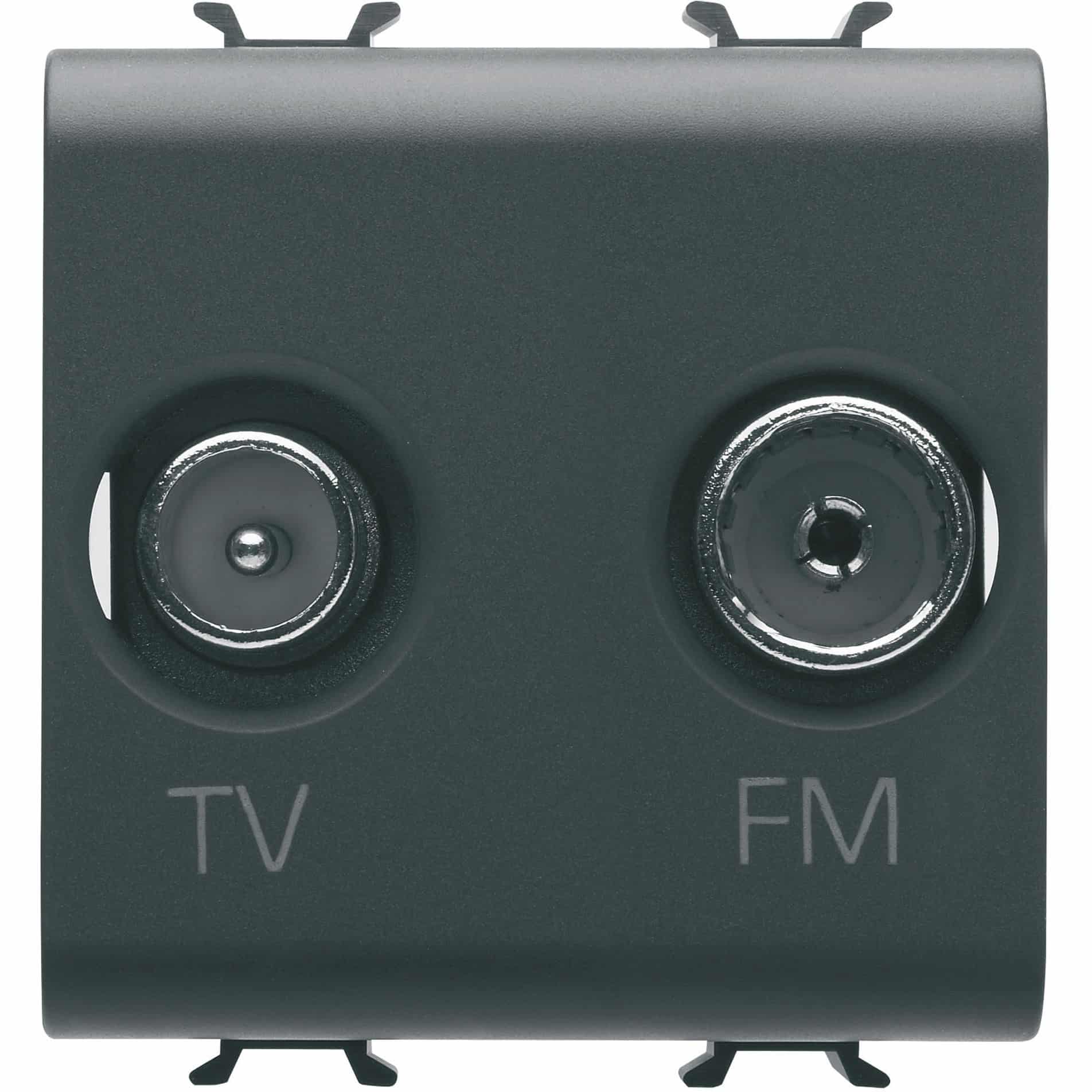 Priza modulara TV-RD Gewiss, negru, 2M, 16A, Chorus Electric Casa