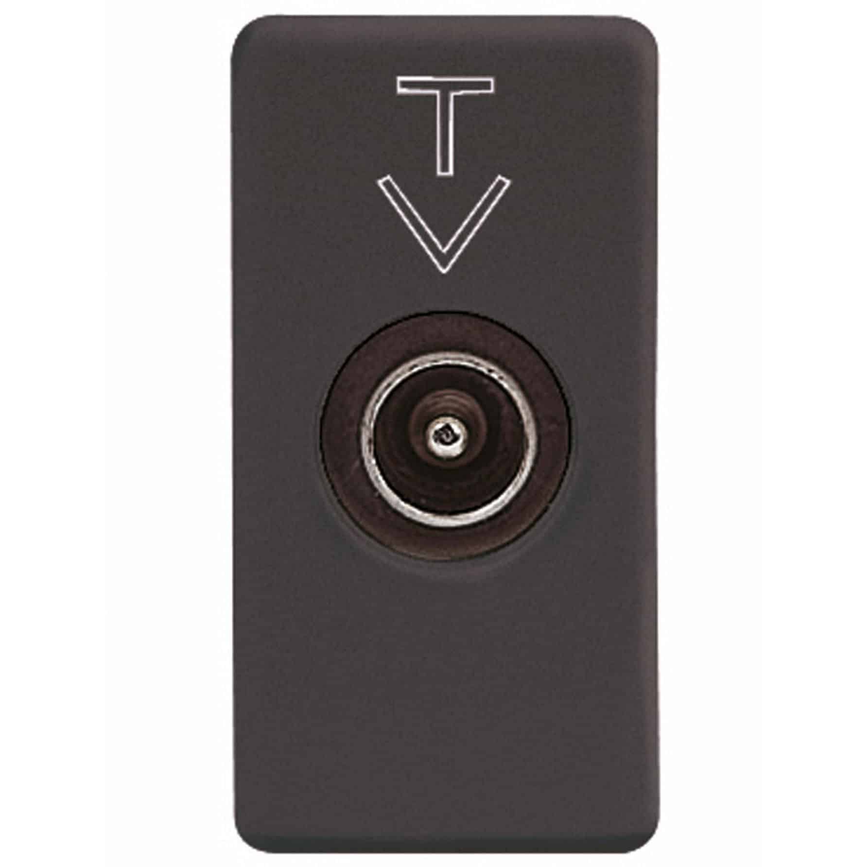 Priza modulara TV Gewiss, negru, 1M, System Electric Casa
