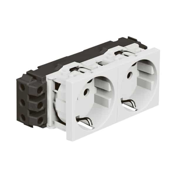 Priza modulara 2P+E Legrand, alb, 4M, 16A, Mosaic, 077602 Electric Casa