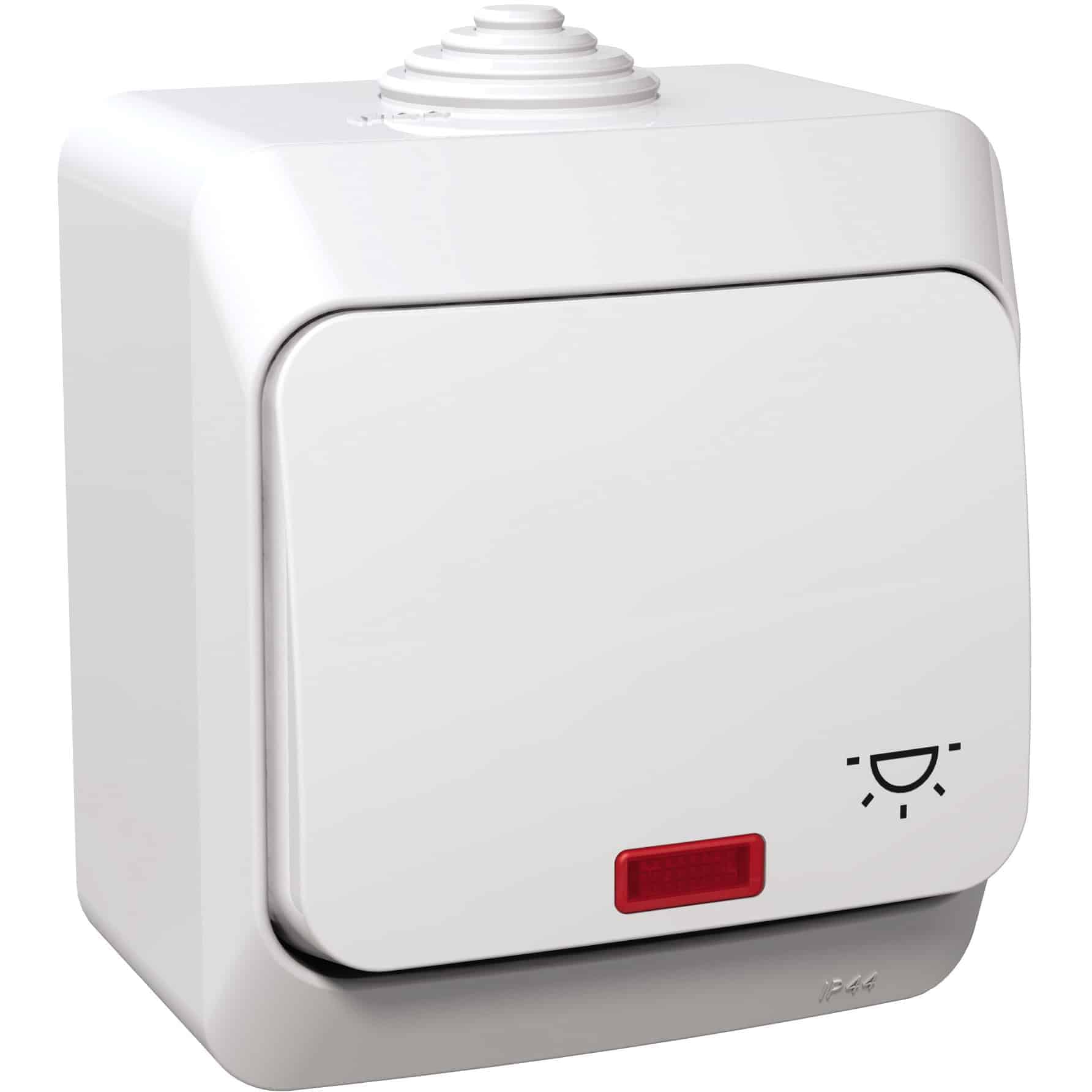 Intrerupator cu revenire Schneider, cu simbol si indicator luminos ...