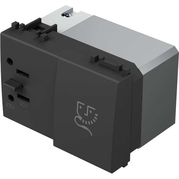 Priza modulara de barbierit TEM, negru, 3M, Modul Electric Casa