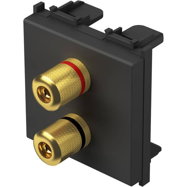 Priza modulara audio TEM, negru, 2M, Modul Electric Casa