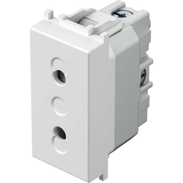 Priza modulara 2P TEM, alb, 1M, Modul Electric Casa
