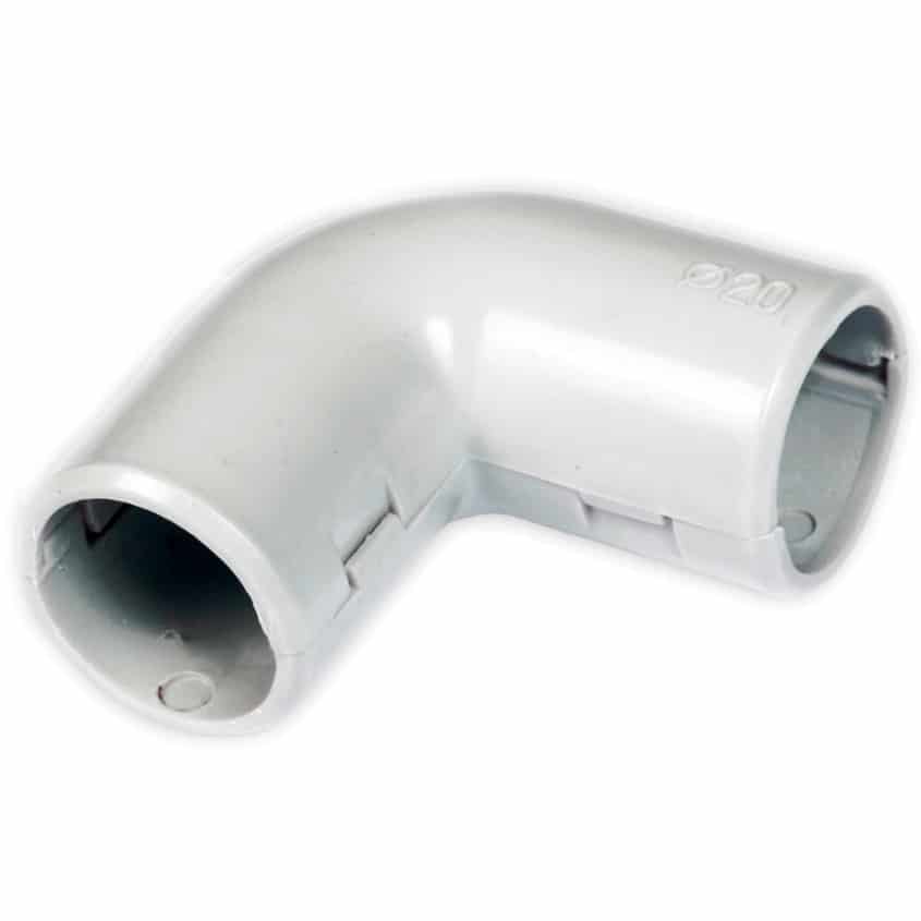 Unghi 90 grade tub PVC Gewiss, 16mm, gri Electric Casa