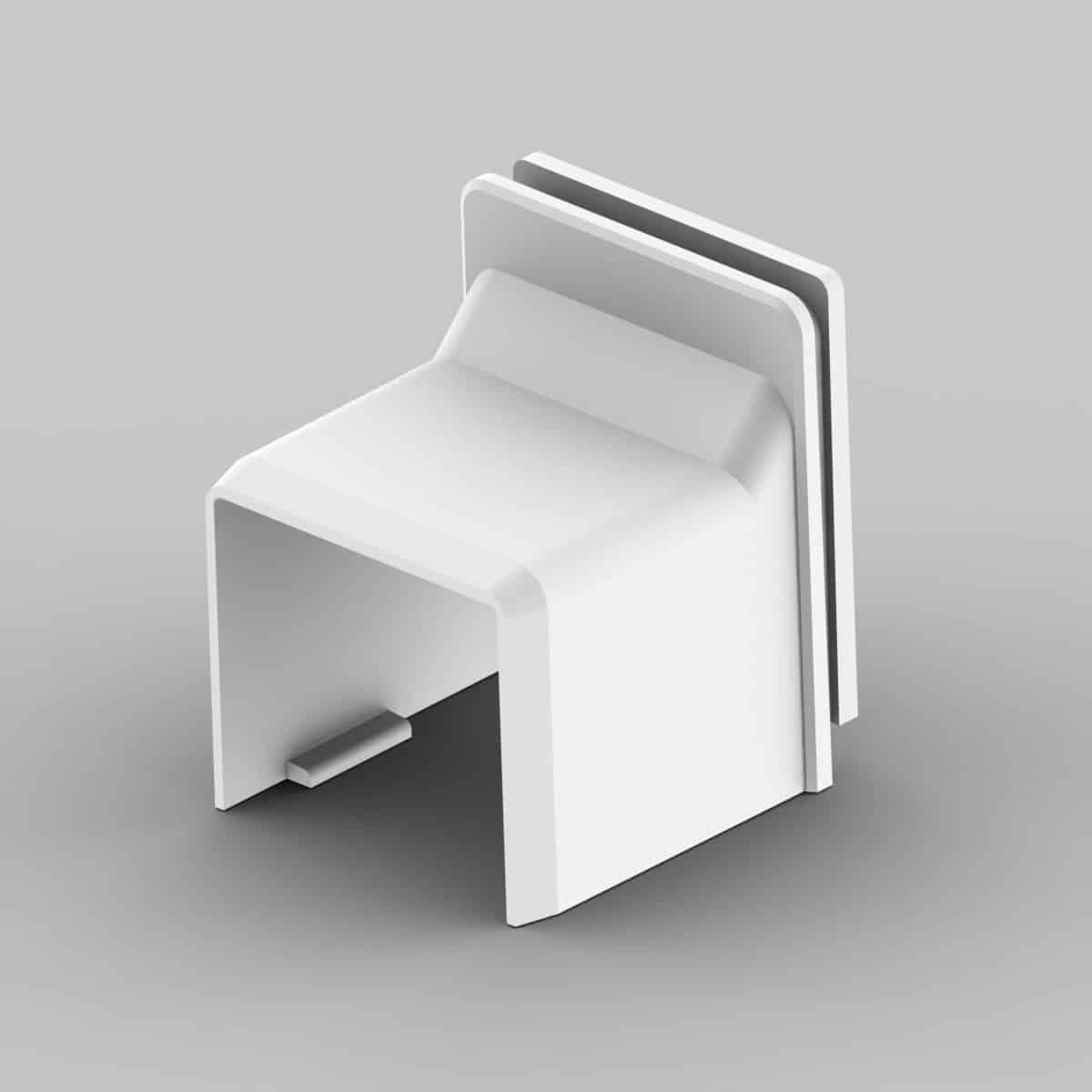 Capac de trecere pentru canal cablu PVC Kopos, 21x19mm, alb Electric Casa