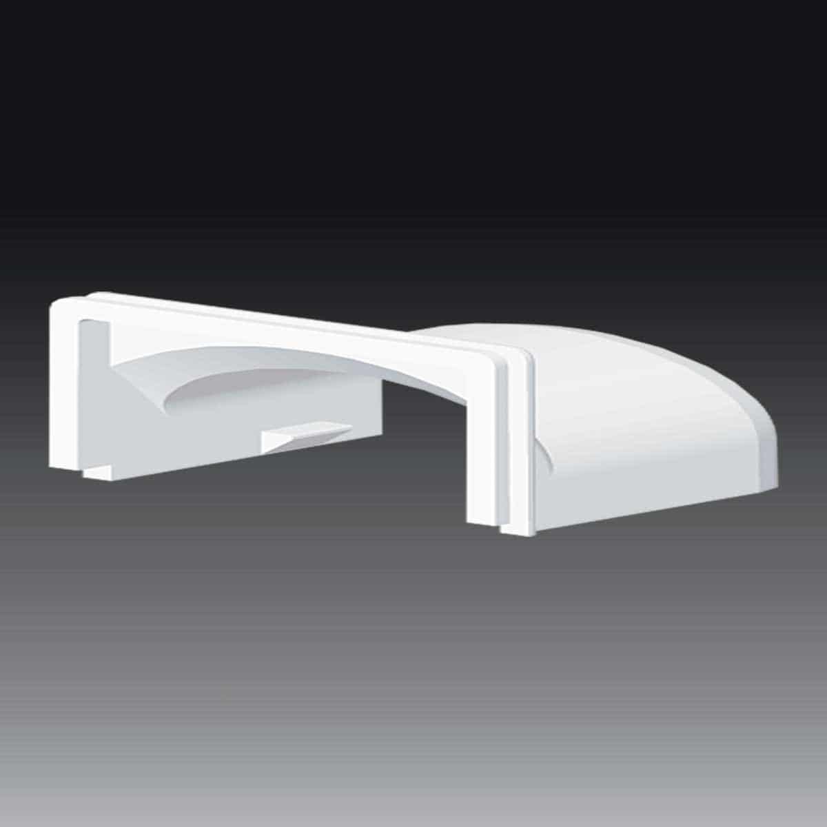 Capac de trecere pentru canal cablu PVC Kopos, pardoseala, 35x10mm, alb ...