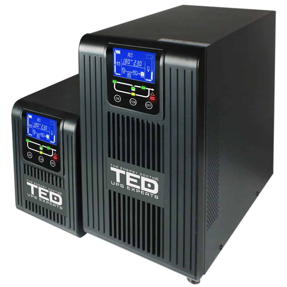 UPS cu functie de stabilizare, 1.05KVA, 230VAC, TED, Dubla Conversie ...