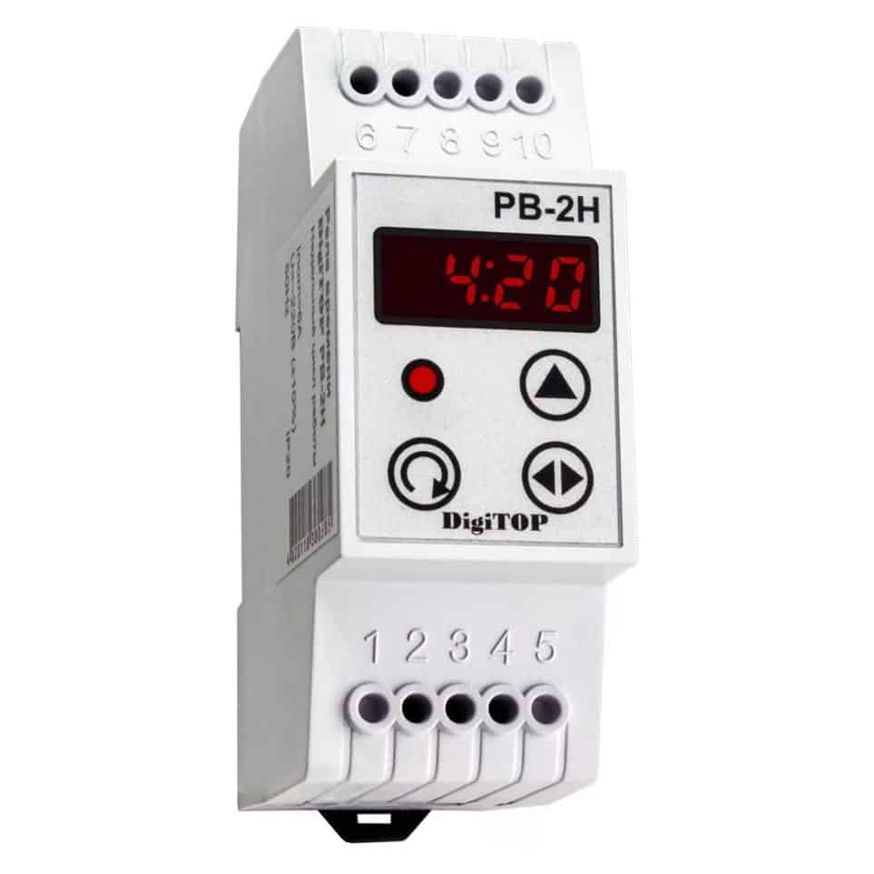 Ceas programabil digital DigiTop, zilnic-saptamanal, 10A, 1CO, 1min, PB-2H Electric Casa