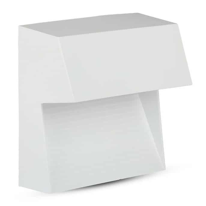 Spot LED, aplicat trepte/perete, patrat, alb, 3W, 3000K, IP65, V-TAC ...