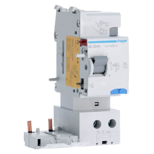 Bloc diferential Hager, 63A, 2P, 30mA, tip AC, 10kA, BD264N Electric Casa