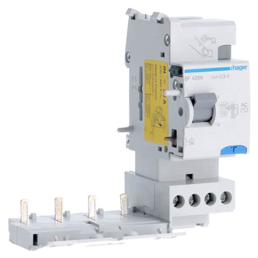 Bloc diferential Hager, 25A, 4P, 300mA, tip AC, 10kA, BF426N Electric Casa