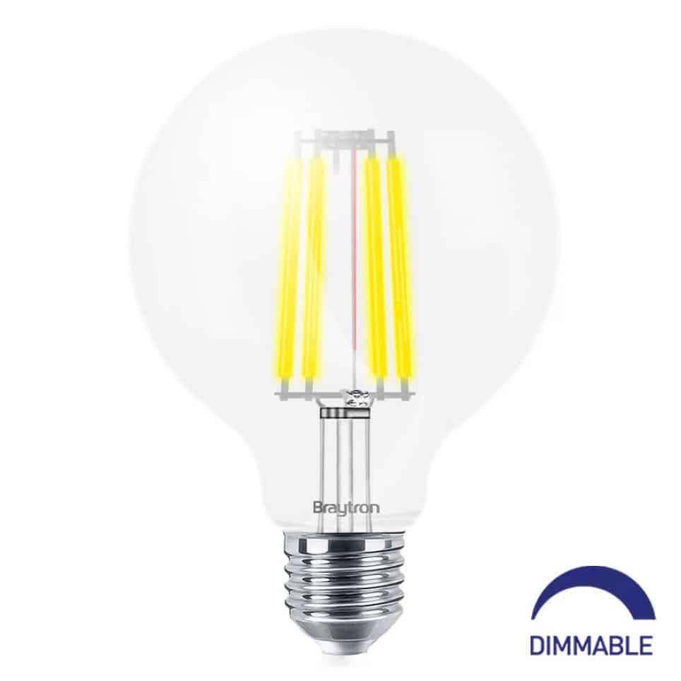 Bec LED decorativ Braytron, E27, glob, 8W, 2700K Electric Casa