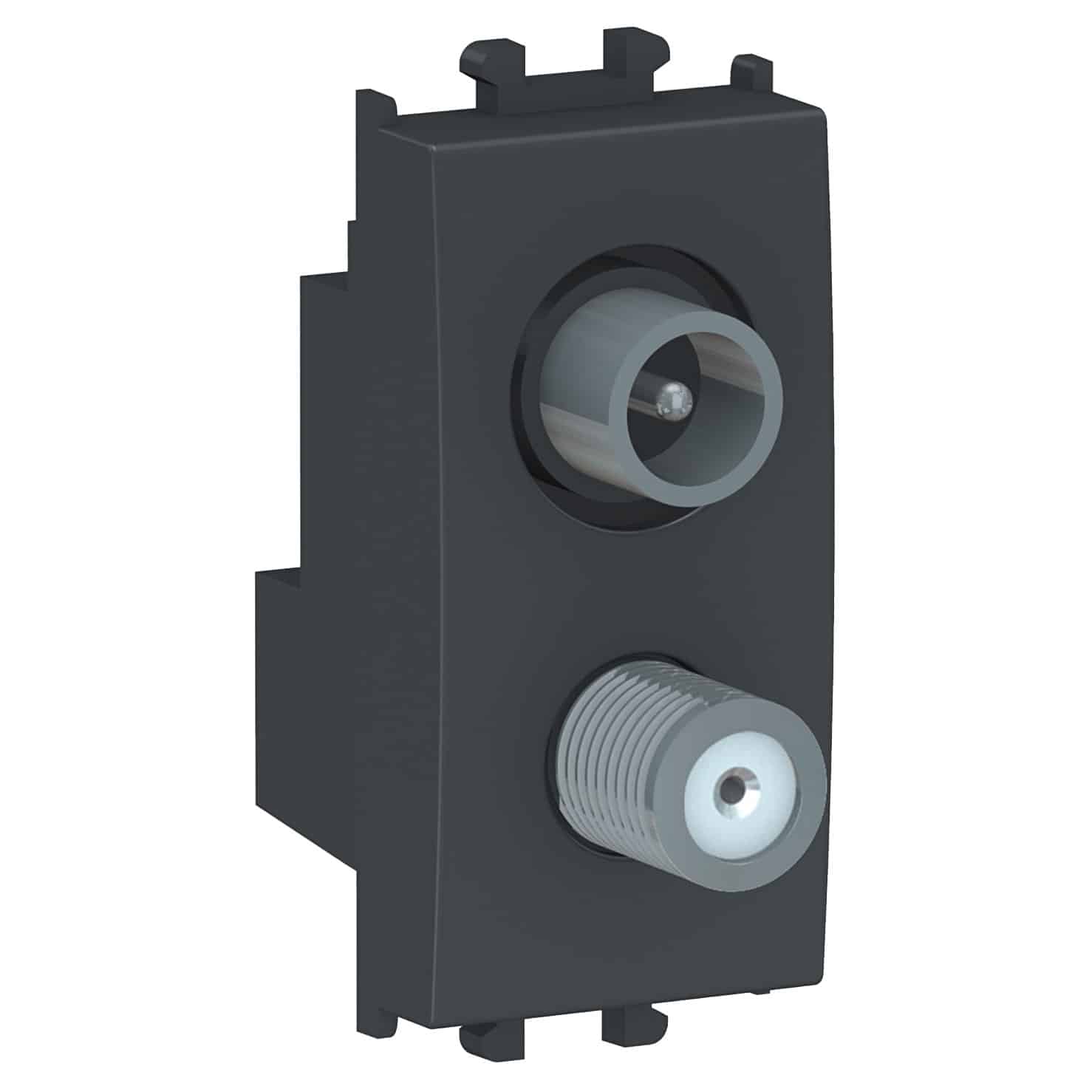 Priza modulara TV-SAT Schneider, negru, 1M, Easy Styl Electric Casa