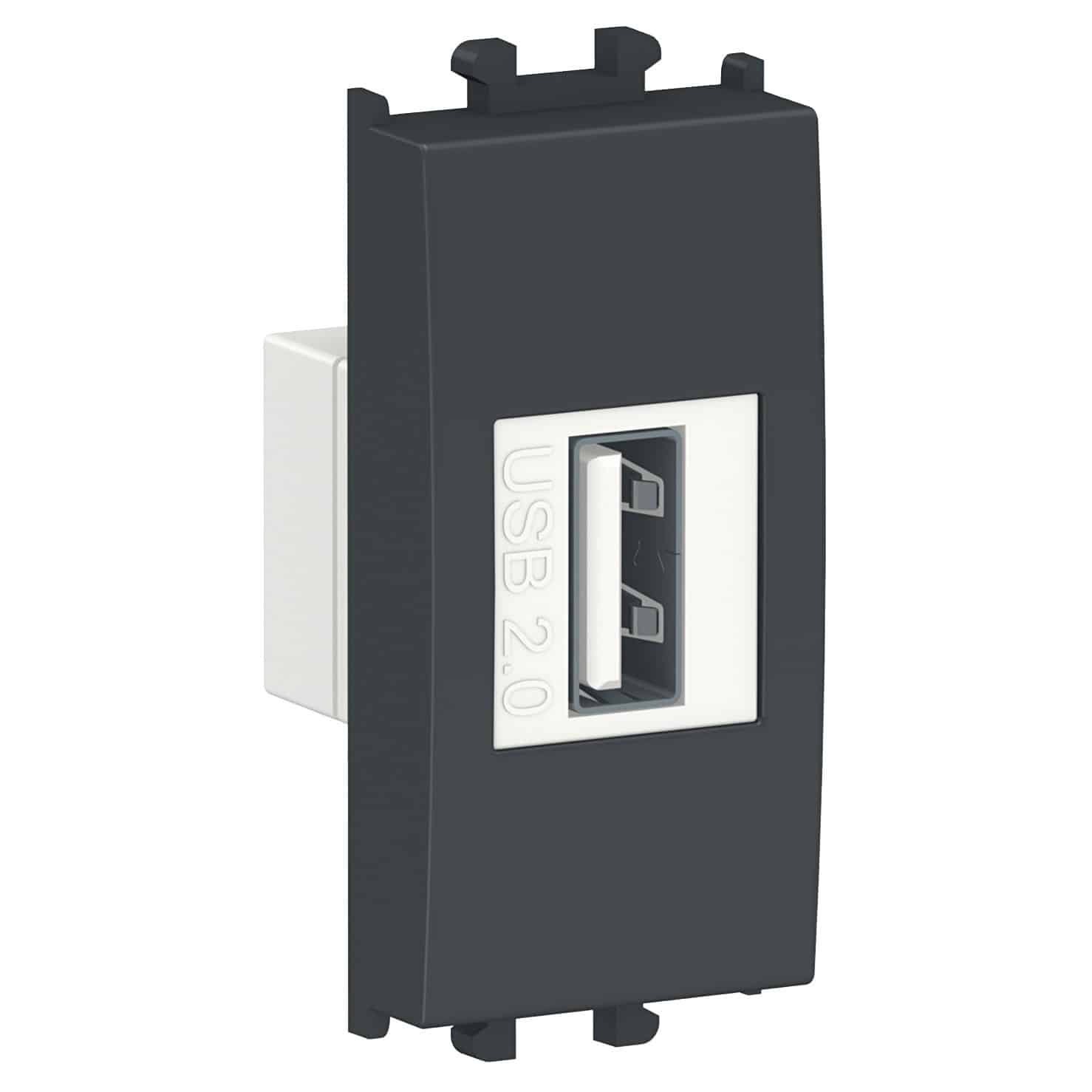 Priza modulara USB Schneider, negru, 1M, tip A, Easy Styl Electric Casa