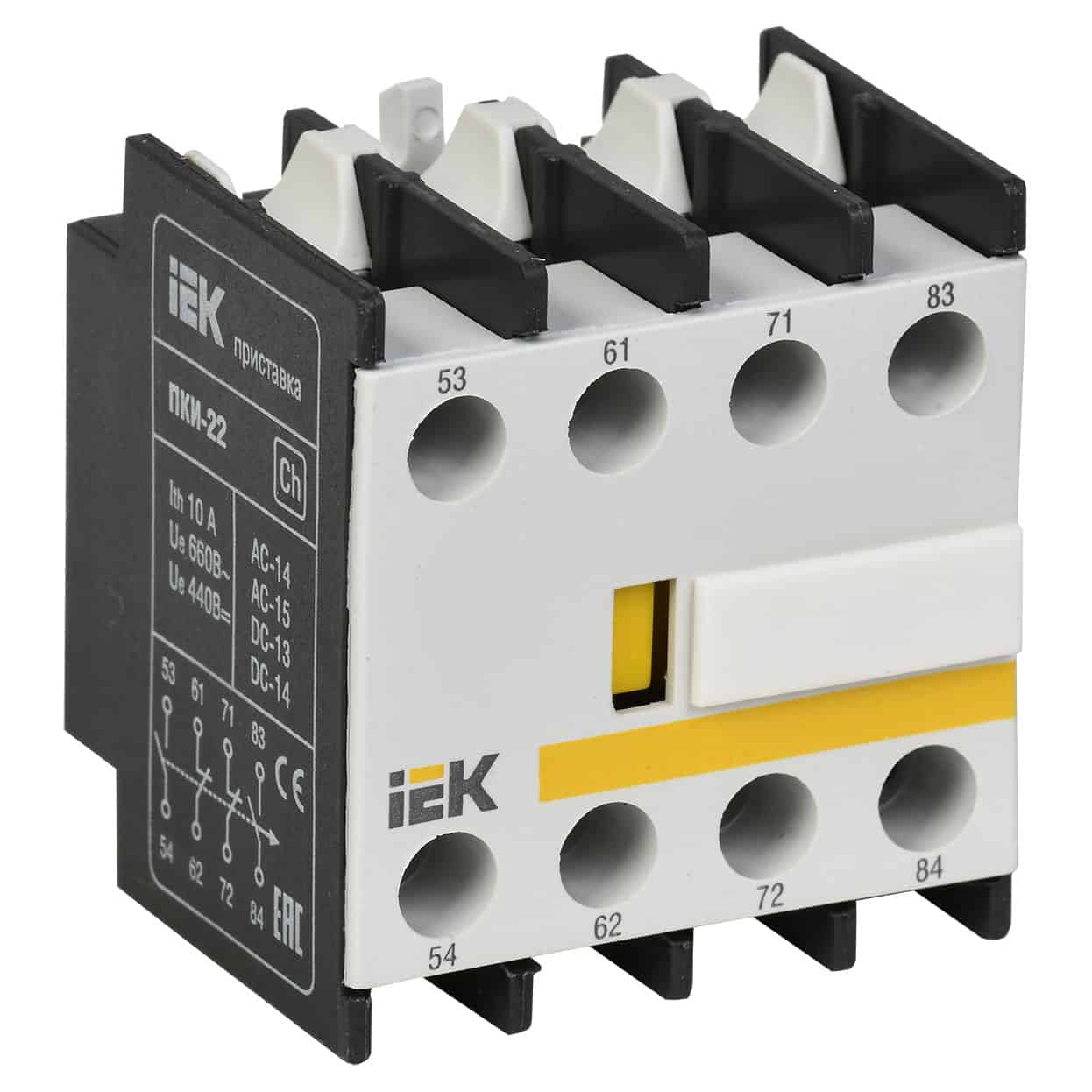 Contact auxiliar iEK, frontal, 2ND+2NI, pentru contactoare KMI, KPK10-22 Electric Casa