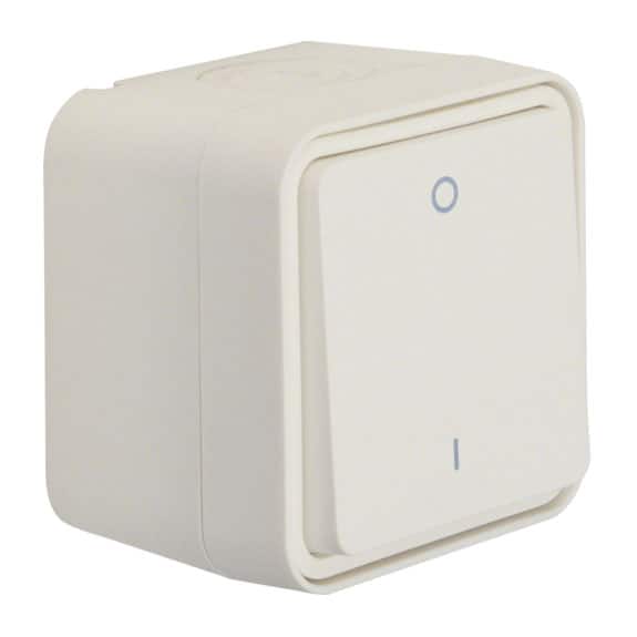 Intrerupator bipolar Berker, aplicat, simbol 0-1, alb polar, IP55, W1 ...