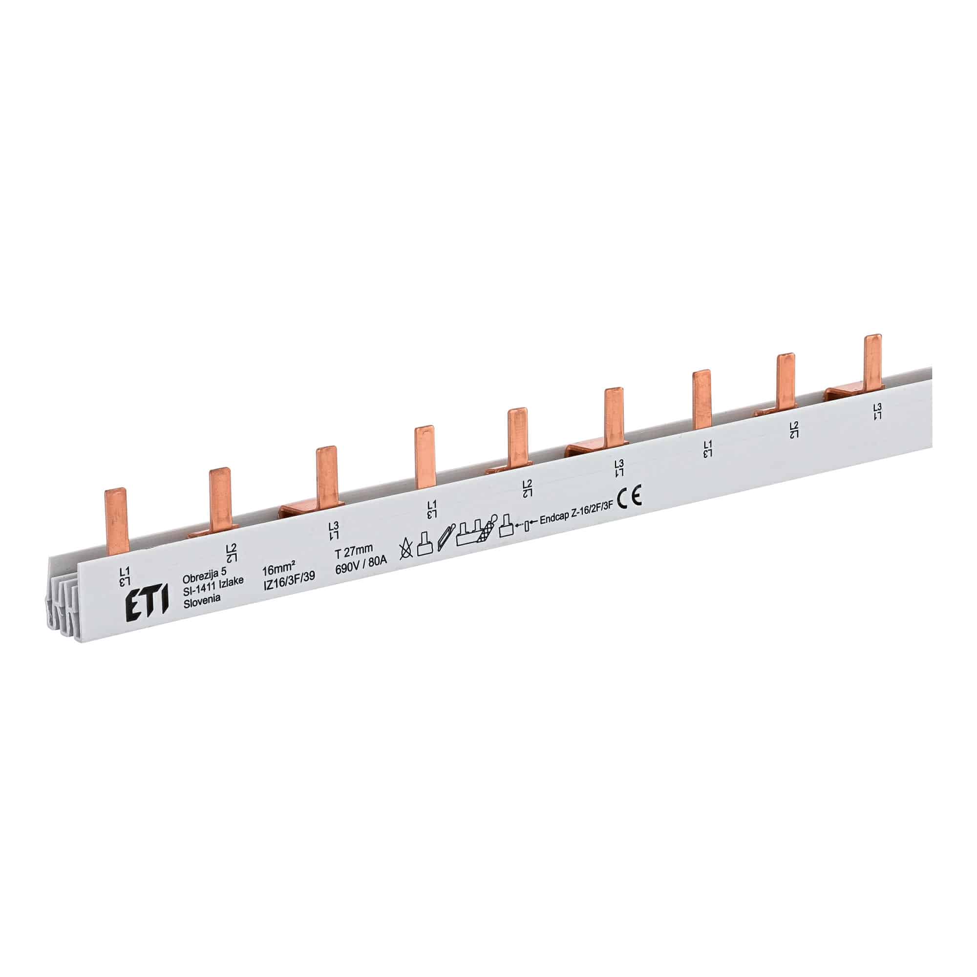 Bareta de alimentare (busbar) ETI, 3P, 30M, tip pin, pentru separator ...