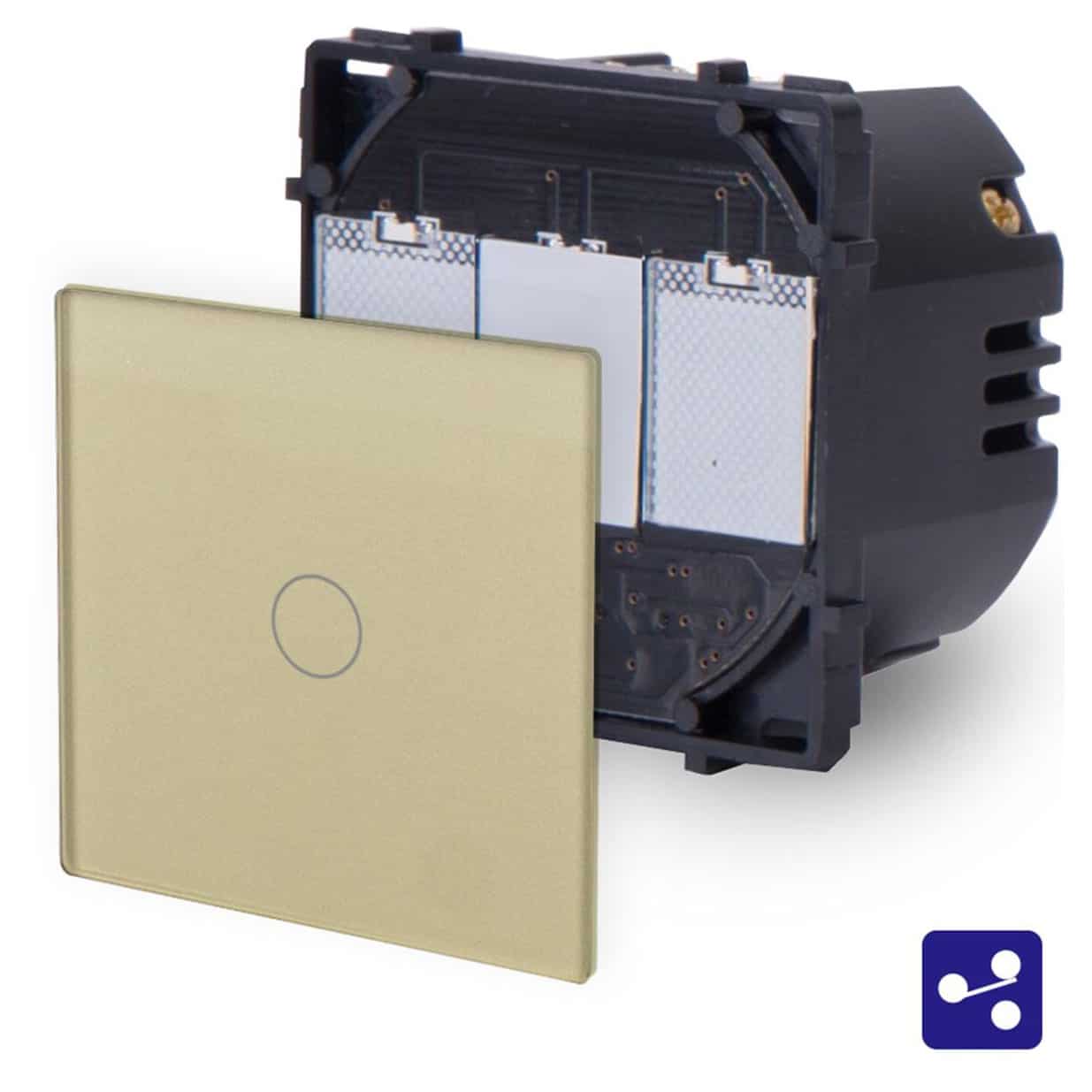 Intrerupator cap cruce Touch Luxus-Time, incastrat, auriu, IP20, P-701S ...