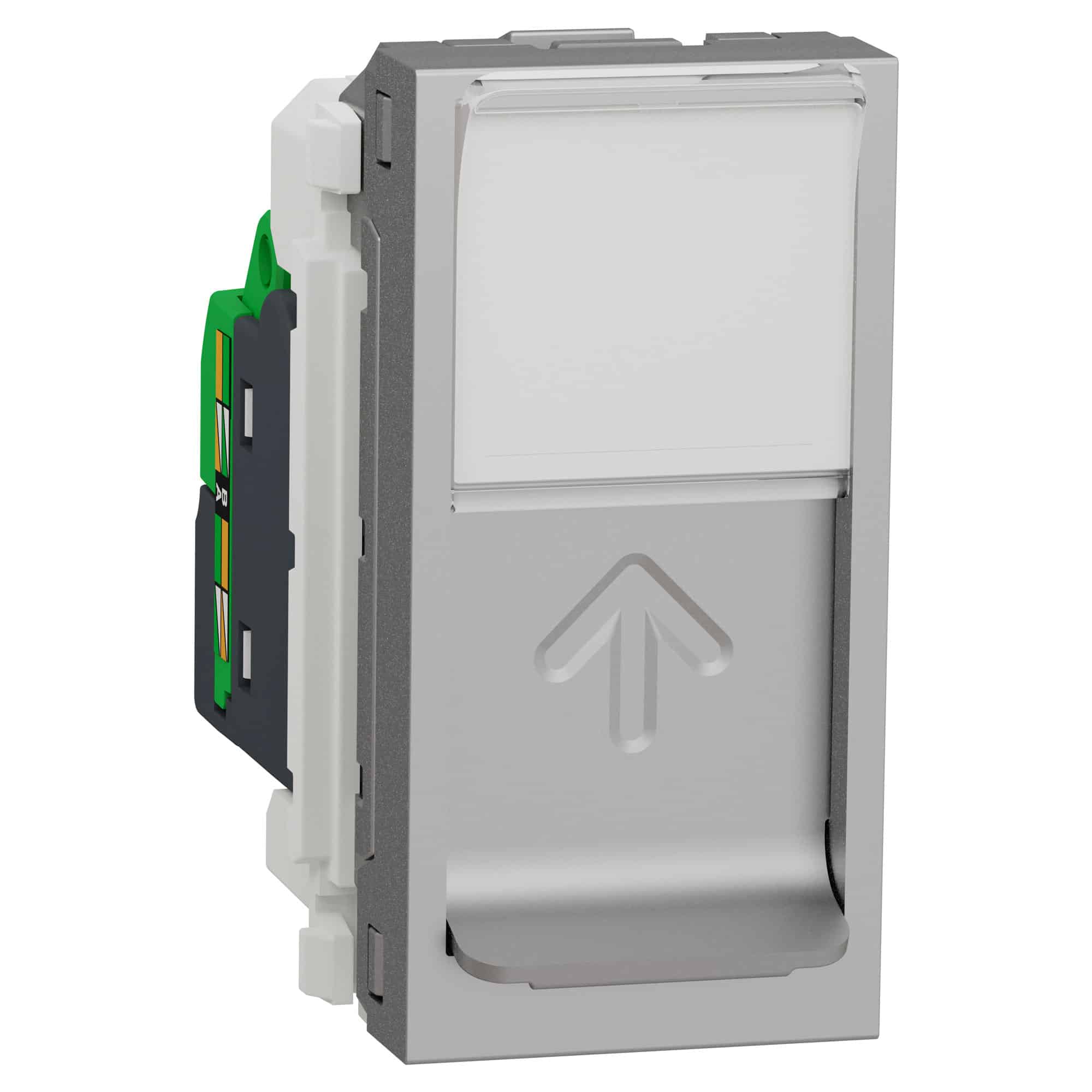 Priza modulara FTP RJ45 Schneider, cat.6, aluminiu, 1M, Noua Unica ...