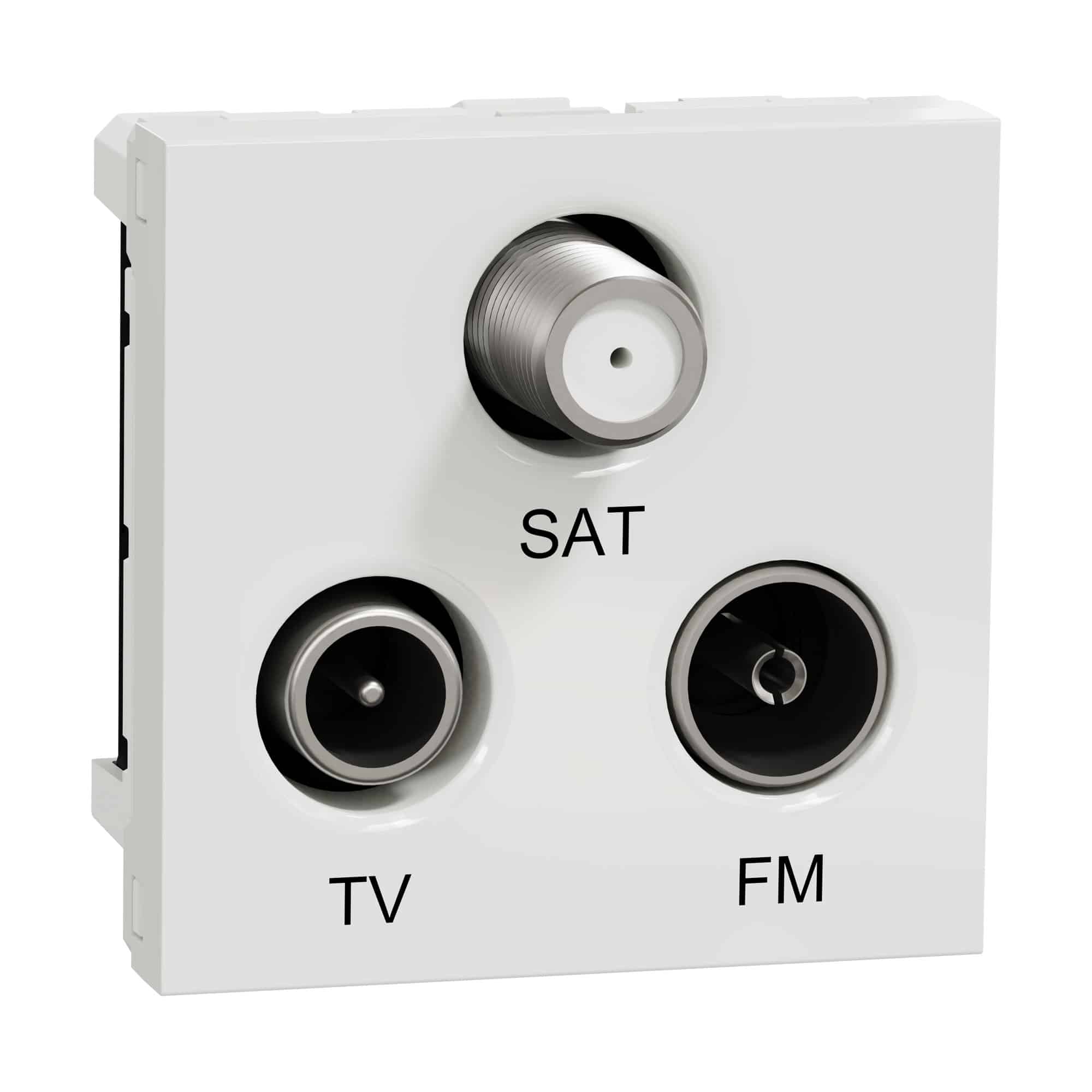 Priza modulara TV-RD-SAT Schneider, individuala, alb, 2M, Noua Unica ...