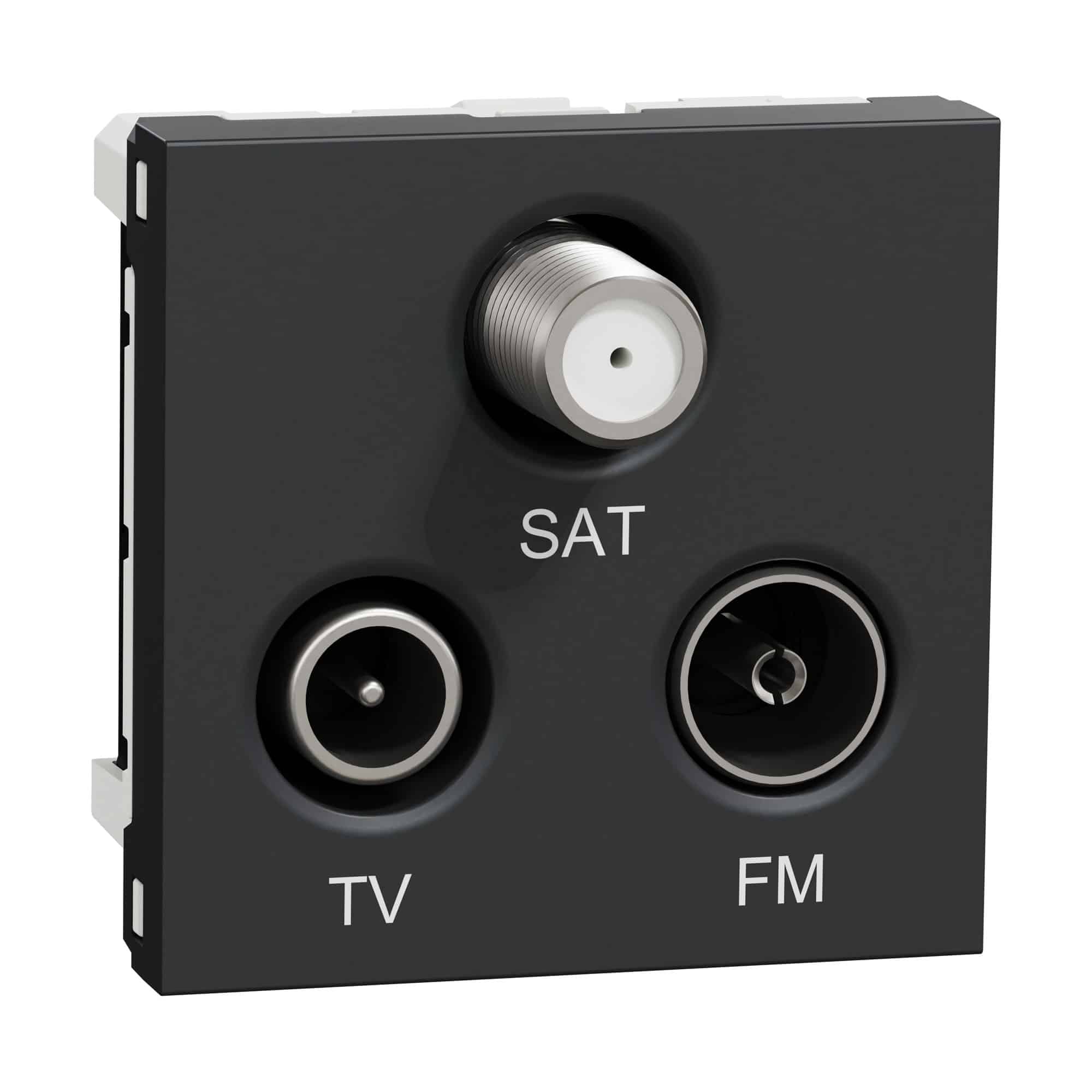 Priza modulara TV-RD-SAT Schneider, individuala, antracit, 2M, Noua ...