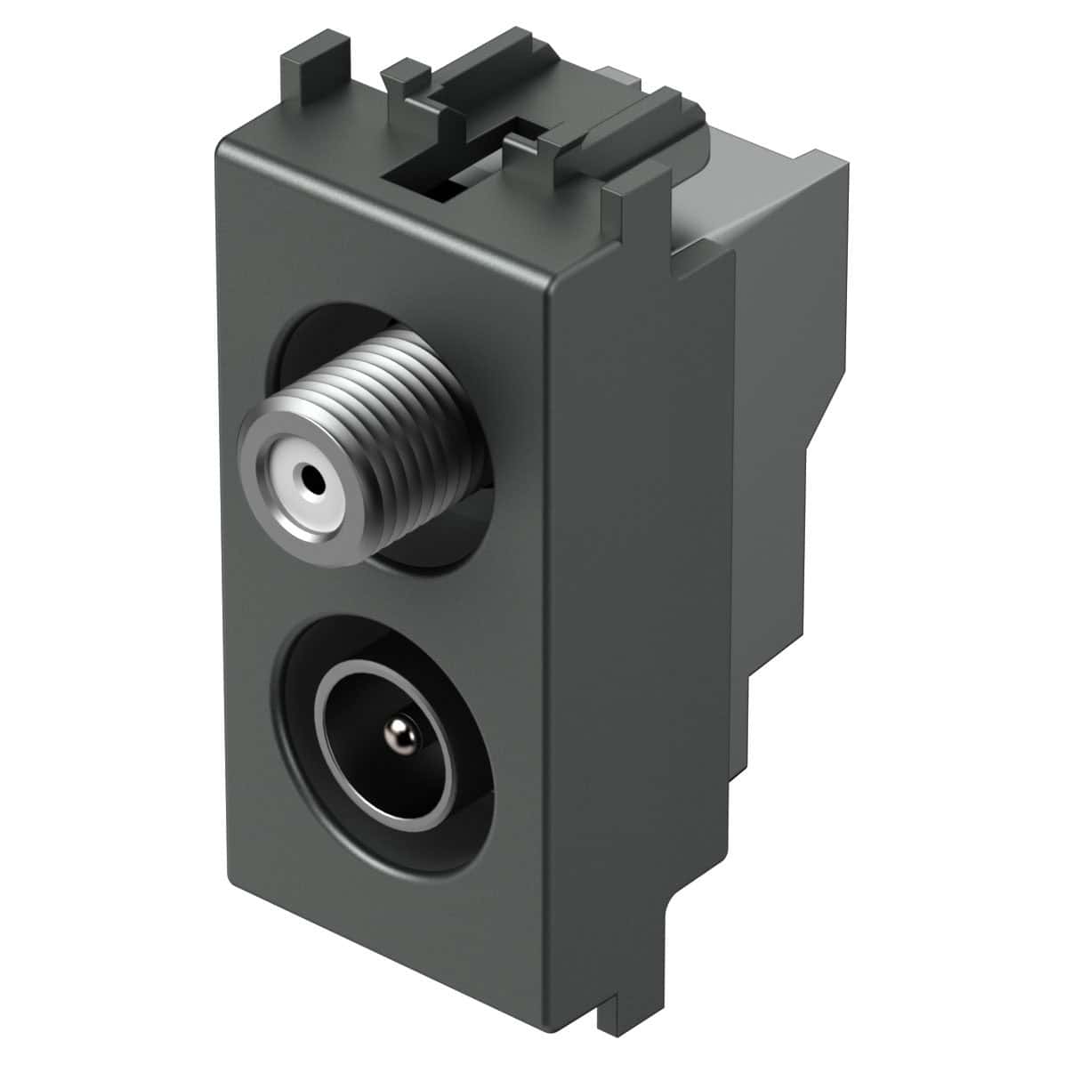 Priza modulara TV-SAT TEM, antracit, 1M, Modul Electric Casa