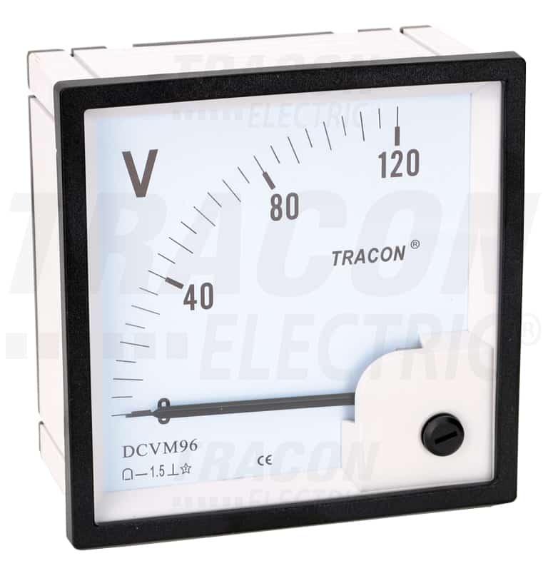 Voltmetru De Curent Continuu 0 120vdc 96x96mm Tracon Dcvm96 120